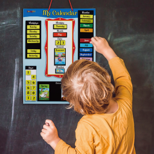 Magnetic Daily Calendar for Kids（Blue） – ZazzyKid